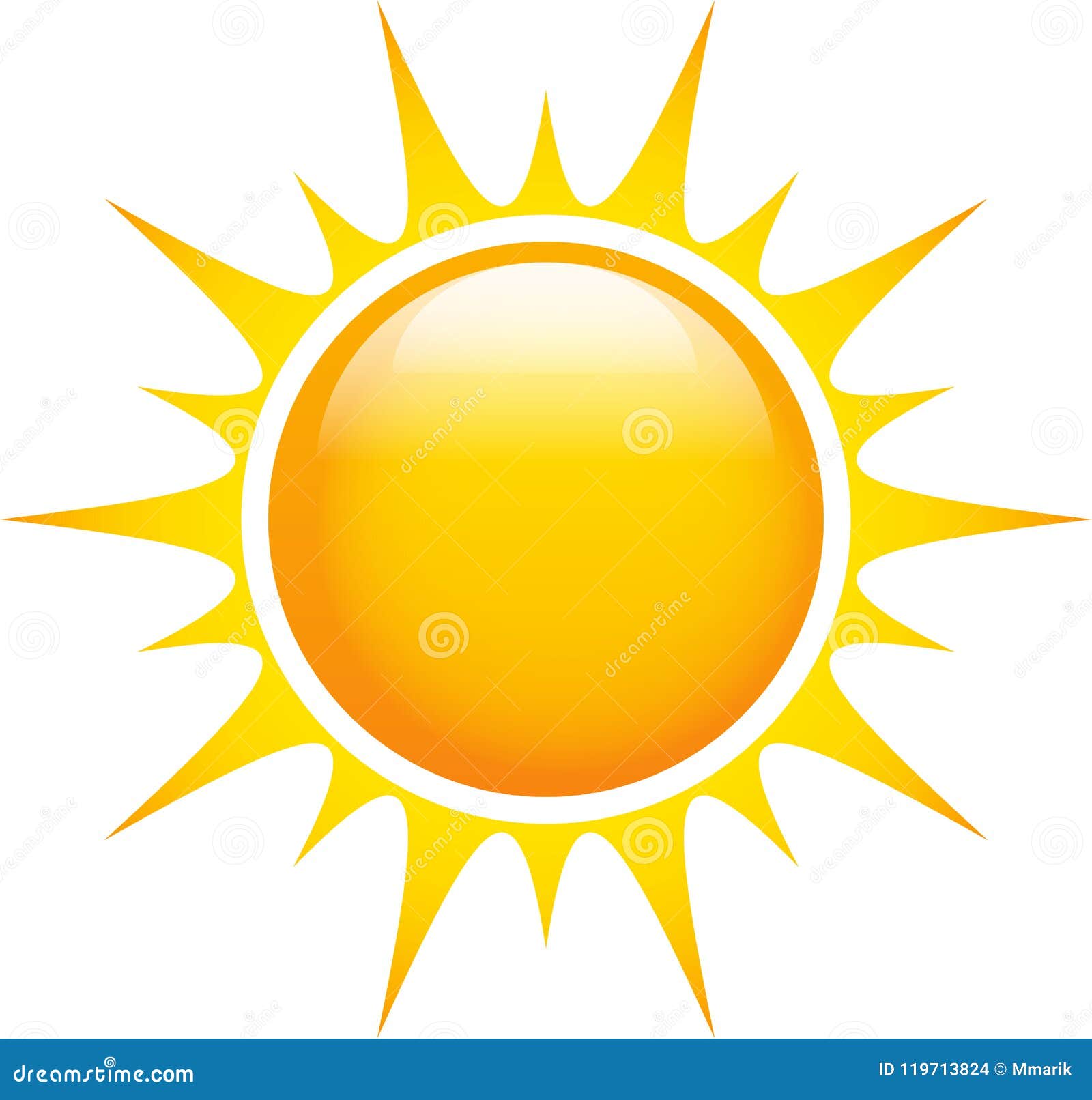 Sun with Sharp Rays on White Stock Vector - Illustration of design ...