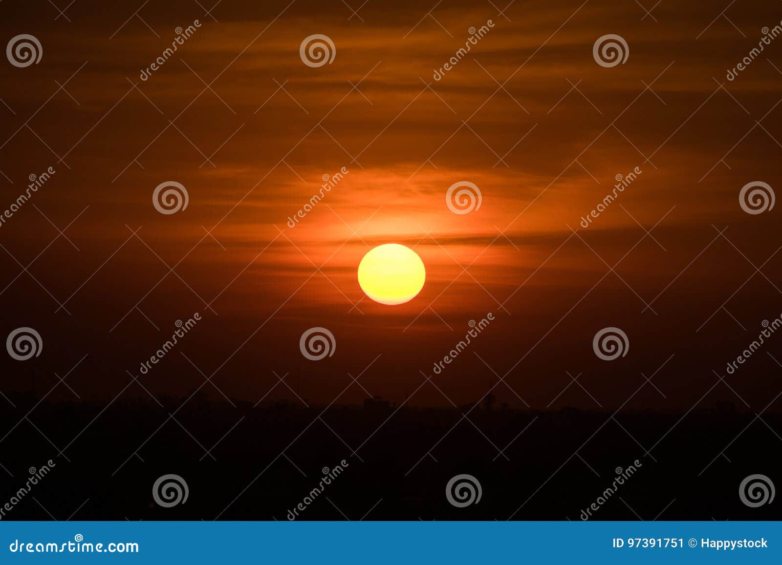 Sun is Go Down during Sunset Time Stock Image - Image of rise, sunrise ...
