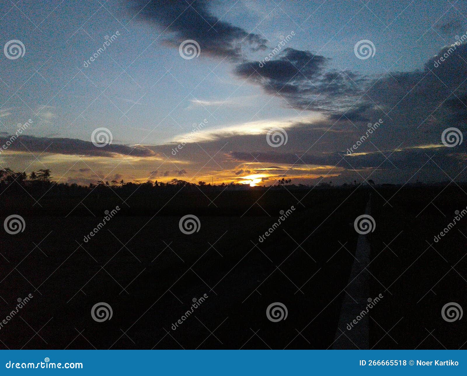 The Sun Goes Down, the Day Turns To a Dark Night Stock Photo - Image of ...