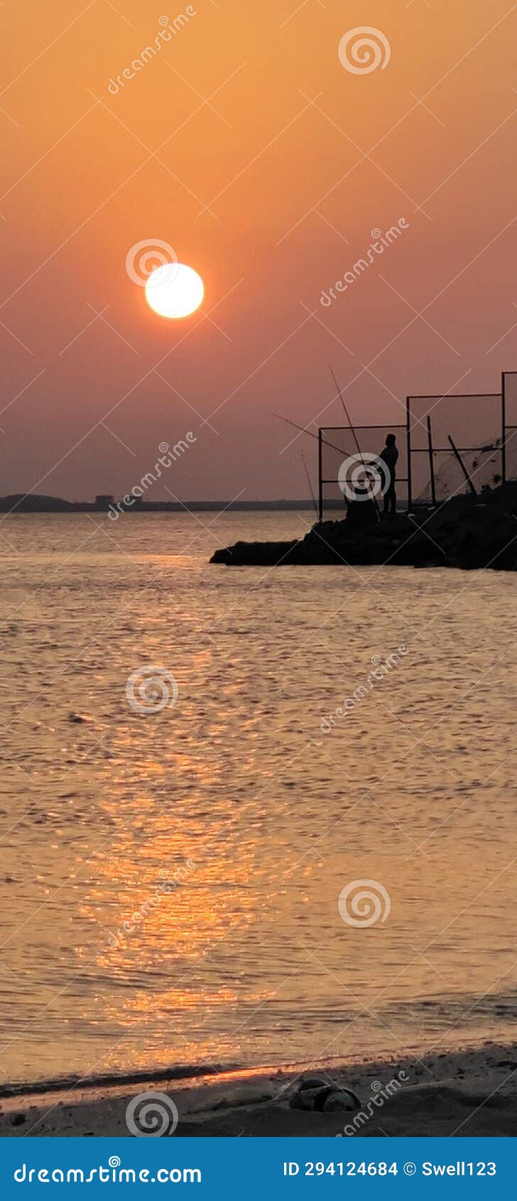 The Sun Goes Down in Middle East Stock Photo - Image of midd6, east ...