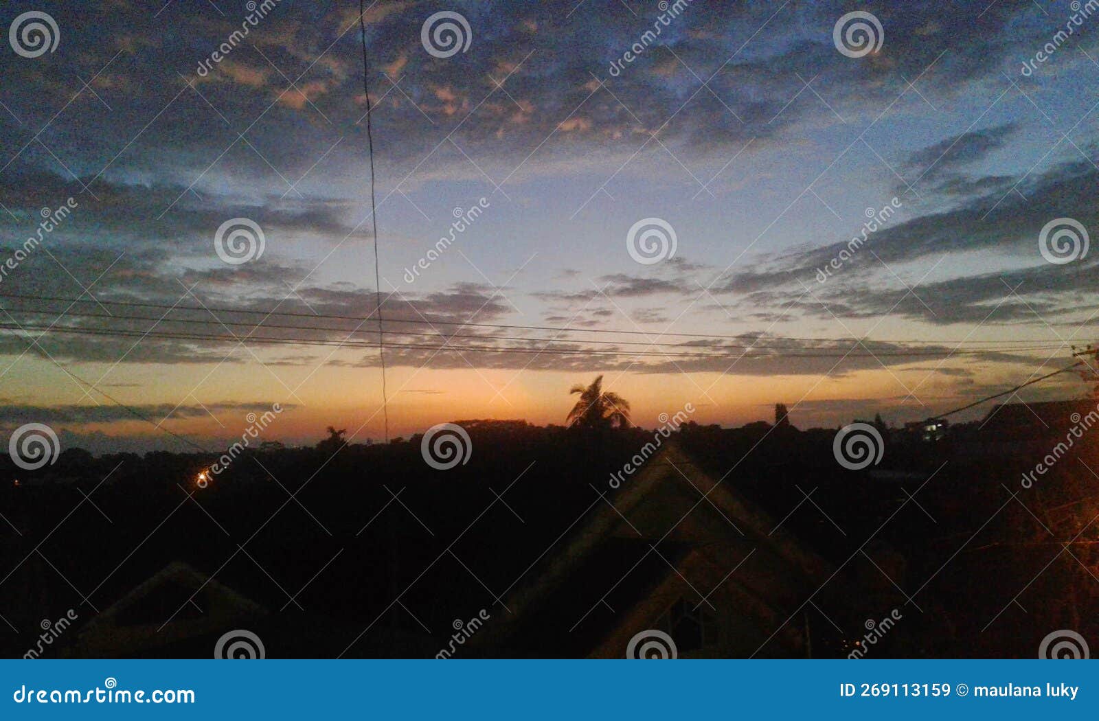 When the Sun Goes Down the Night Comes Stock Image - Image of plain ...
