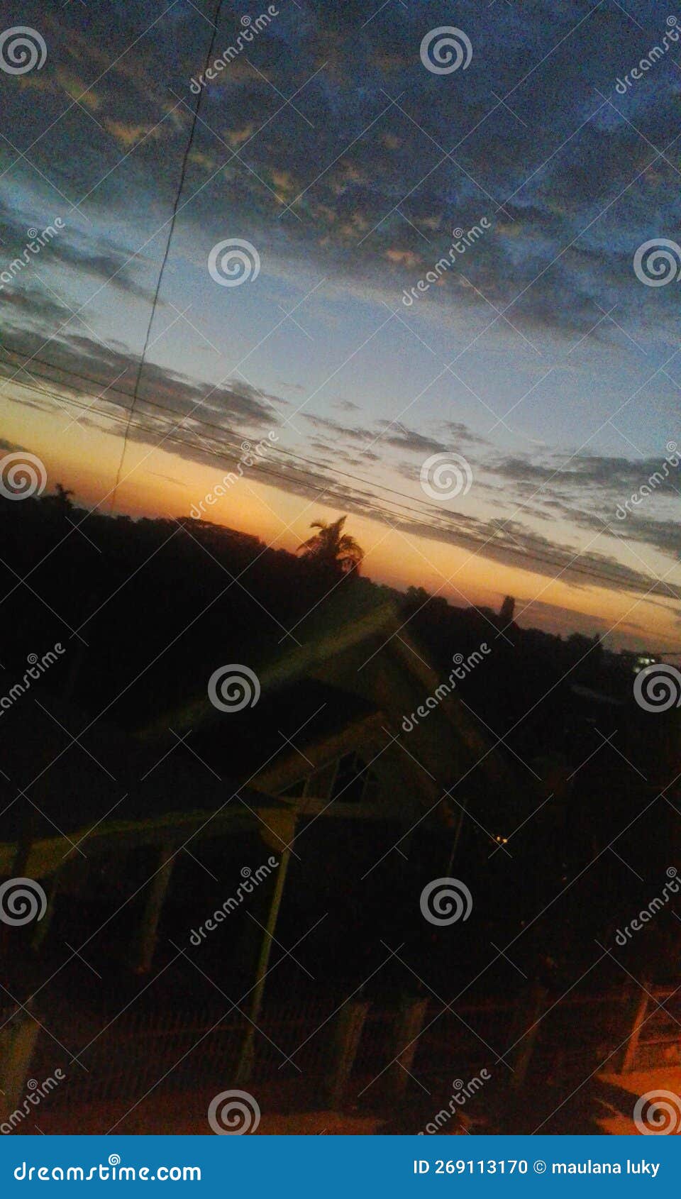 When the Sun Goes Down the Night Comes Stock Photo - Image of cloud ...