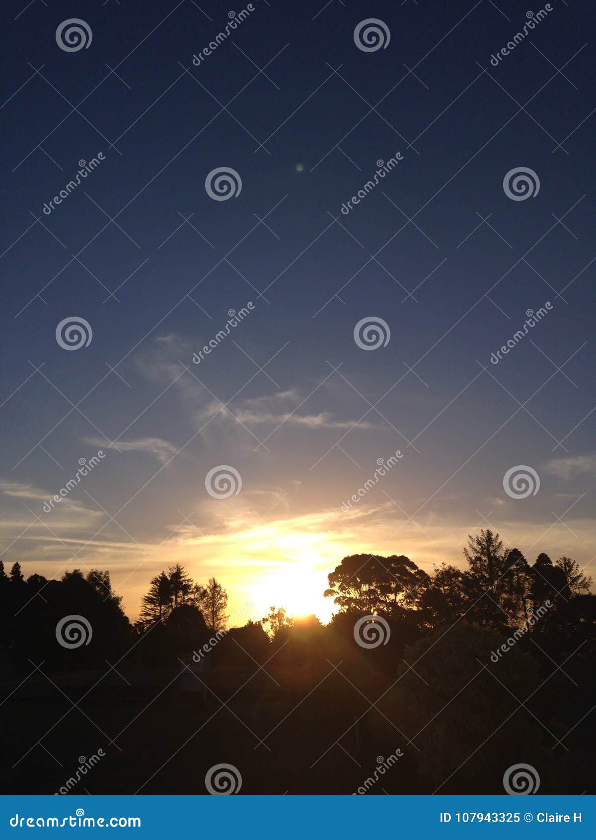 Sun going down stock image. Image of calm, sunlight - 107943325