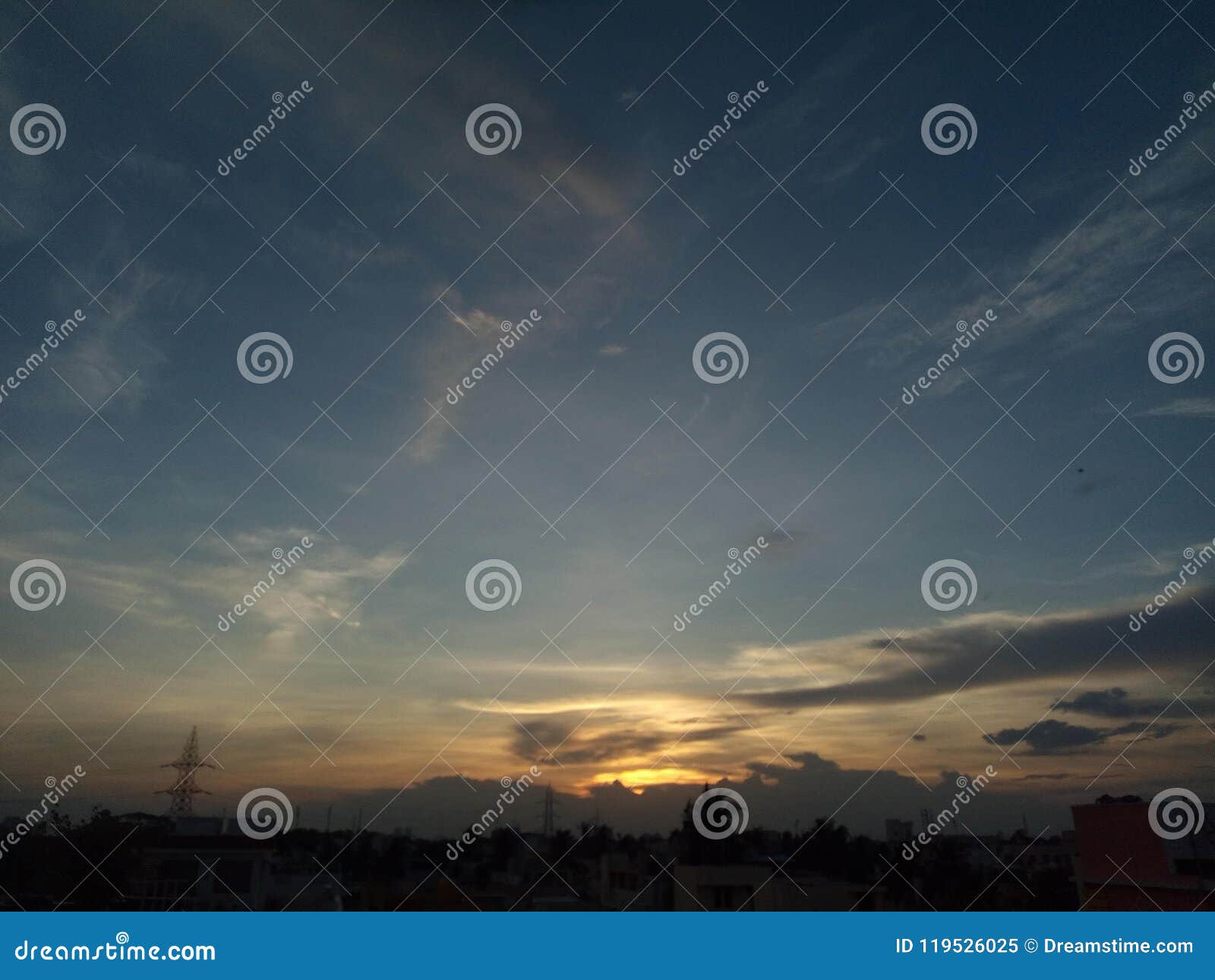 Sun Going To Home Bye Good Night Stock Image - Image of home, night ...