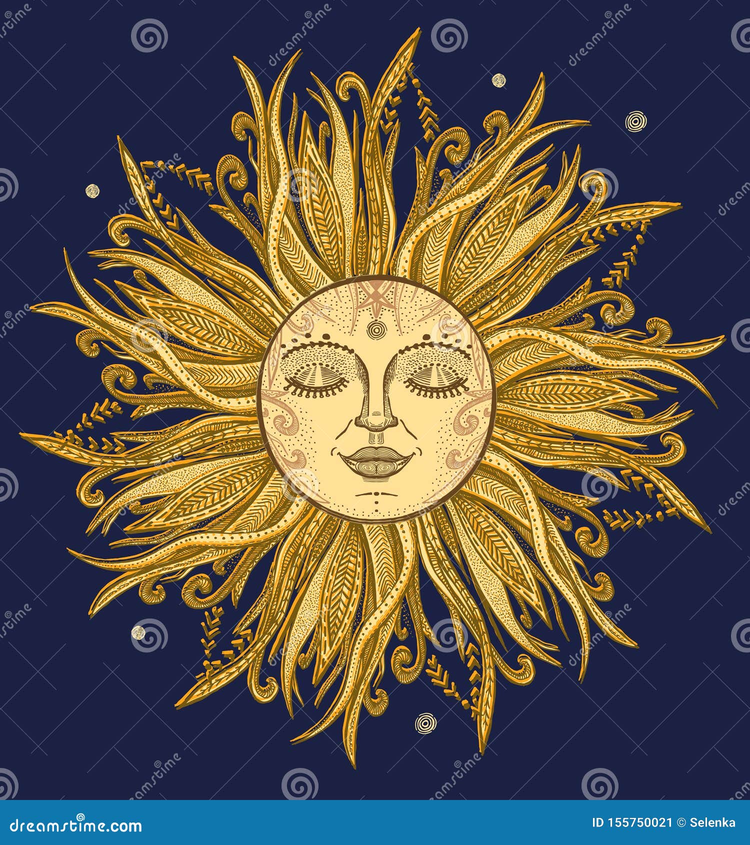 Sun Graphic Hand Drawn Sketch Stock Vector - Illustration of element ...