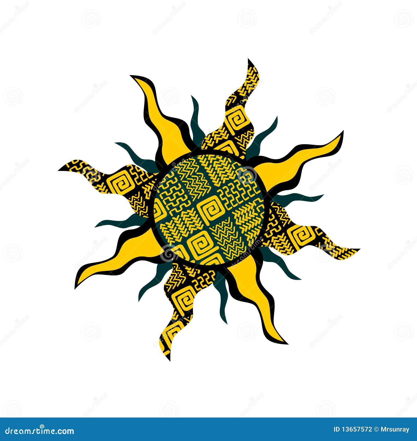 Sun.green. stock vector. Illustration of summer, warm - 13657572