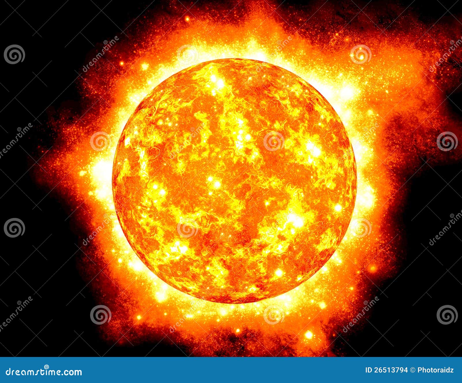 The Sun, half way through stock illustration. Illustration of plasma ...