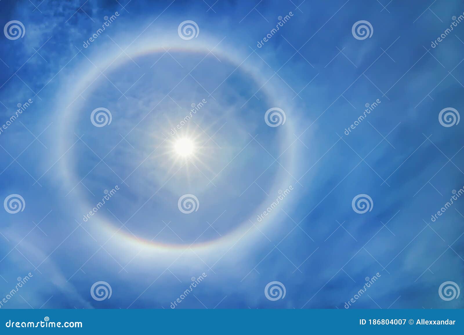 Sun Halo Blue Sky, Solar Phenomenon,Â Natural Phenomenon Stock Image ...