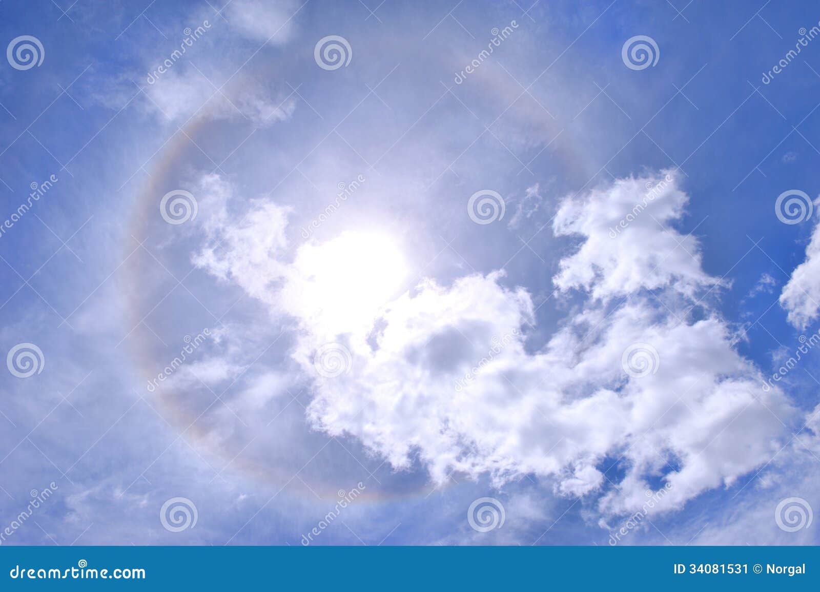 Sun halo stock image. Image of phenomenon, rainbow, natural - 34081531