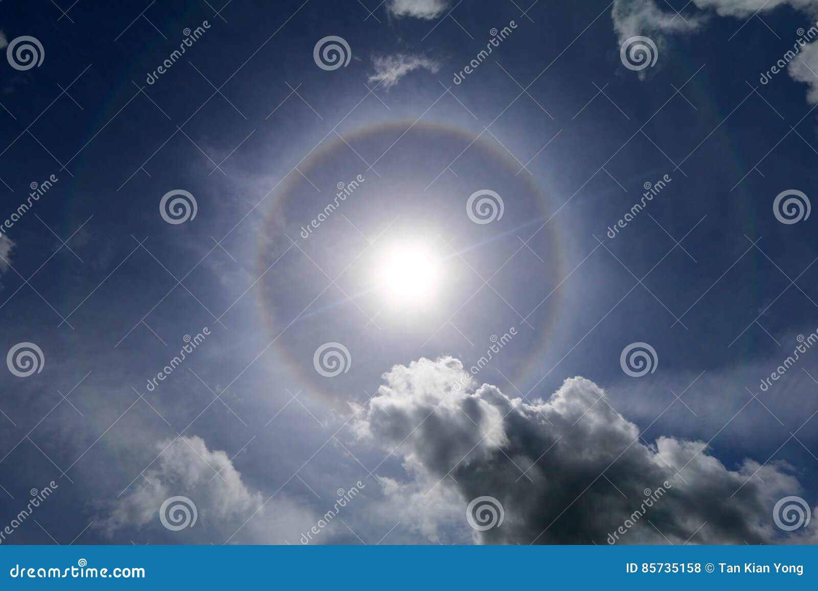 Sun halo in the sky stock photo. Image of circular, circle - 85735158