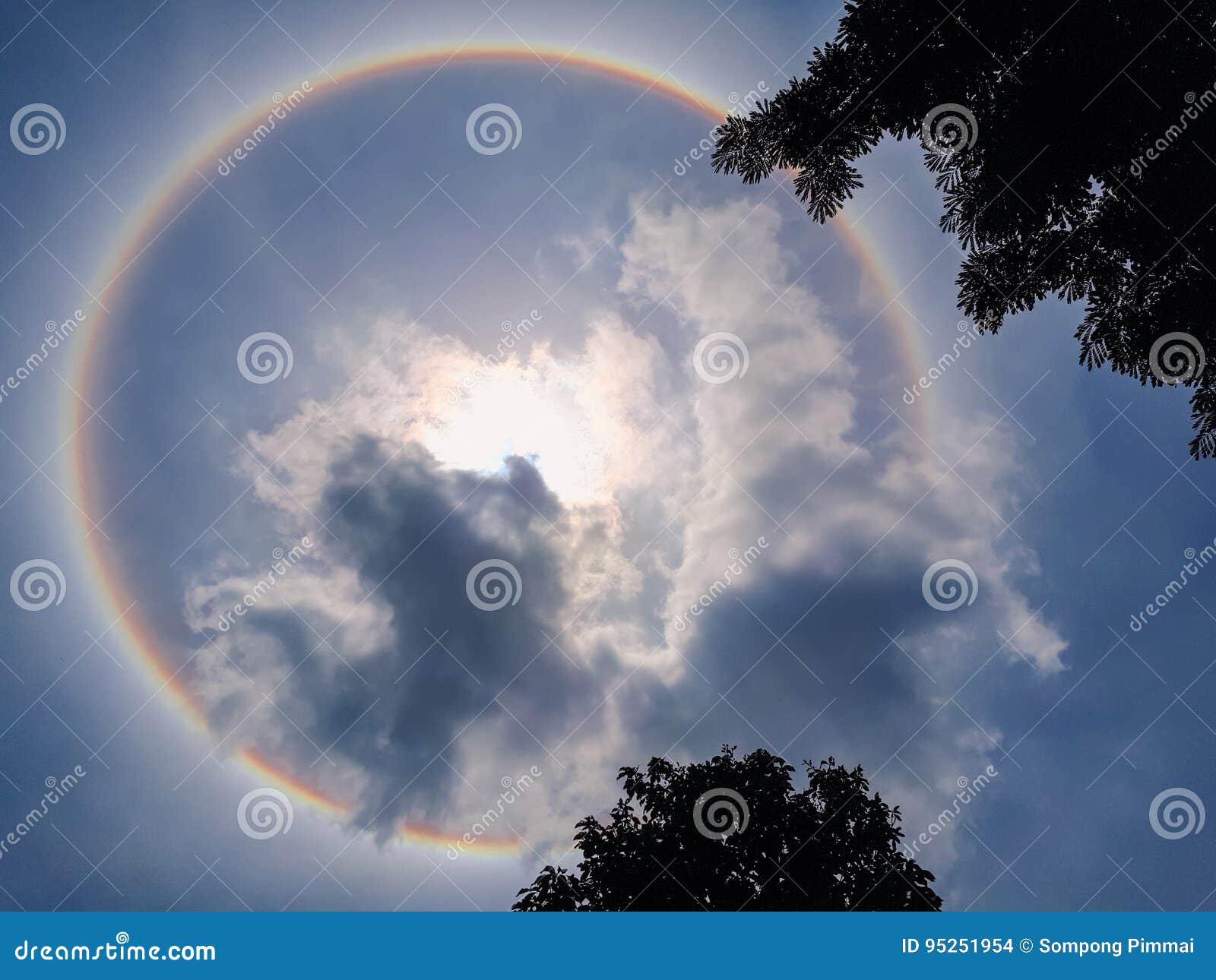 Sun halo stock photo. Image of blue, meteorology, haze - 95251954