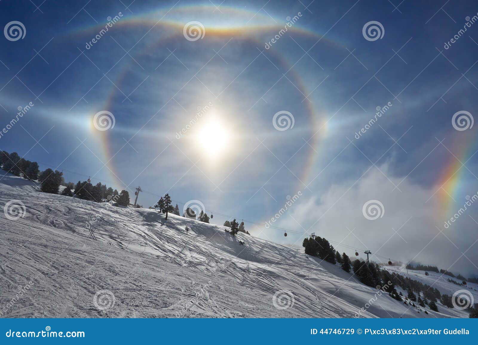 Sun Halos stock image. Image of rare, landscape, atmospheric - 44746729