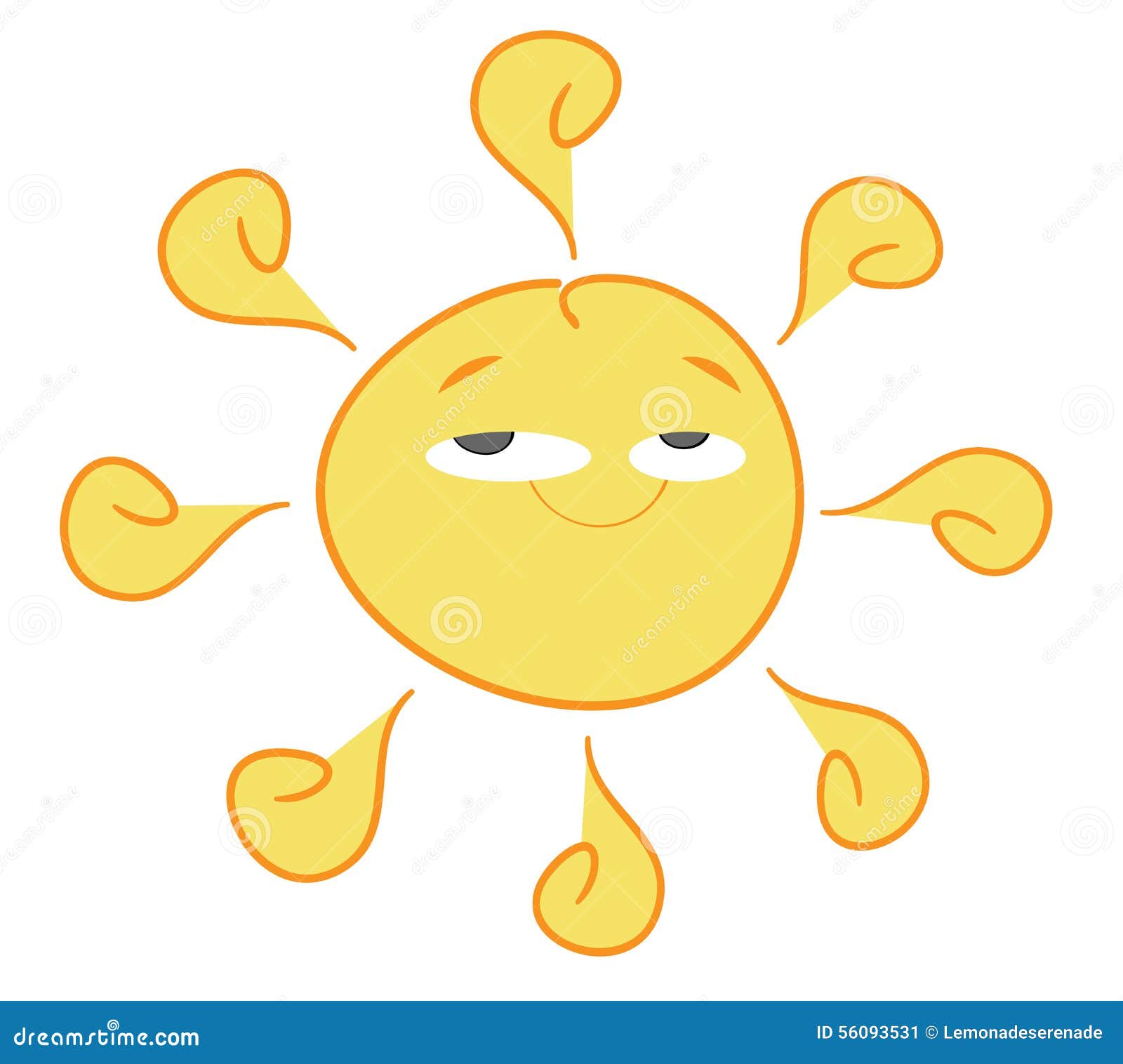 Sun stock vector. Illustration of sketch, greetings, cartoonish - 56093531