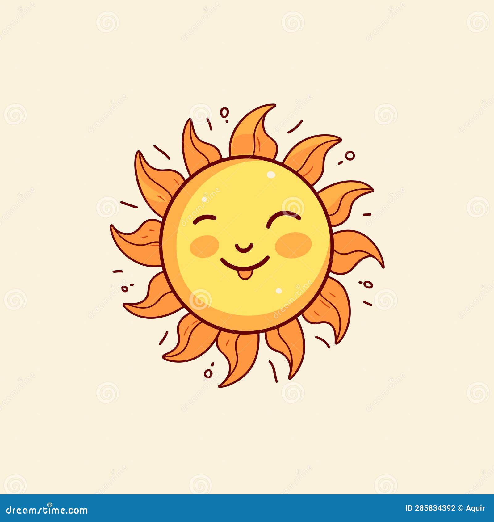 Sun Hand-drawn Comic Illustration. Sun. Vector Doodle Style Cartoon ...