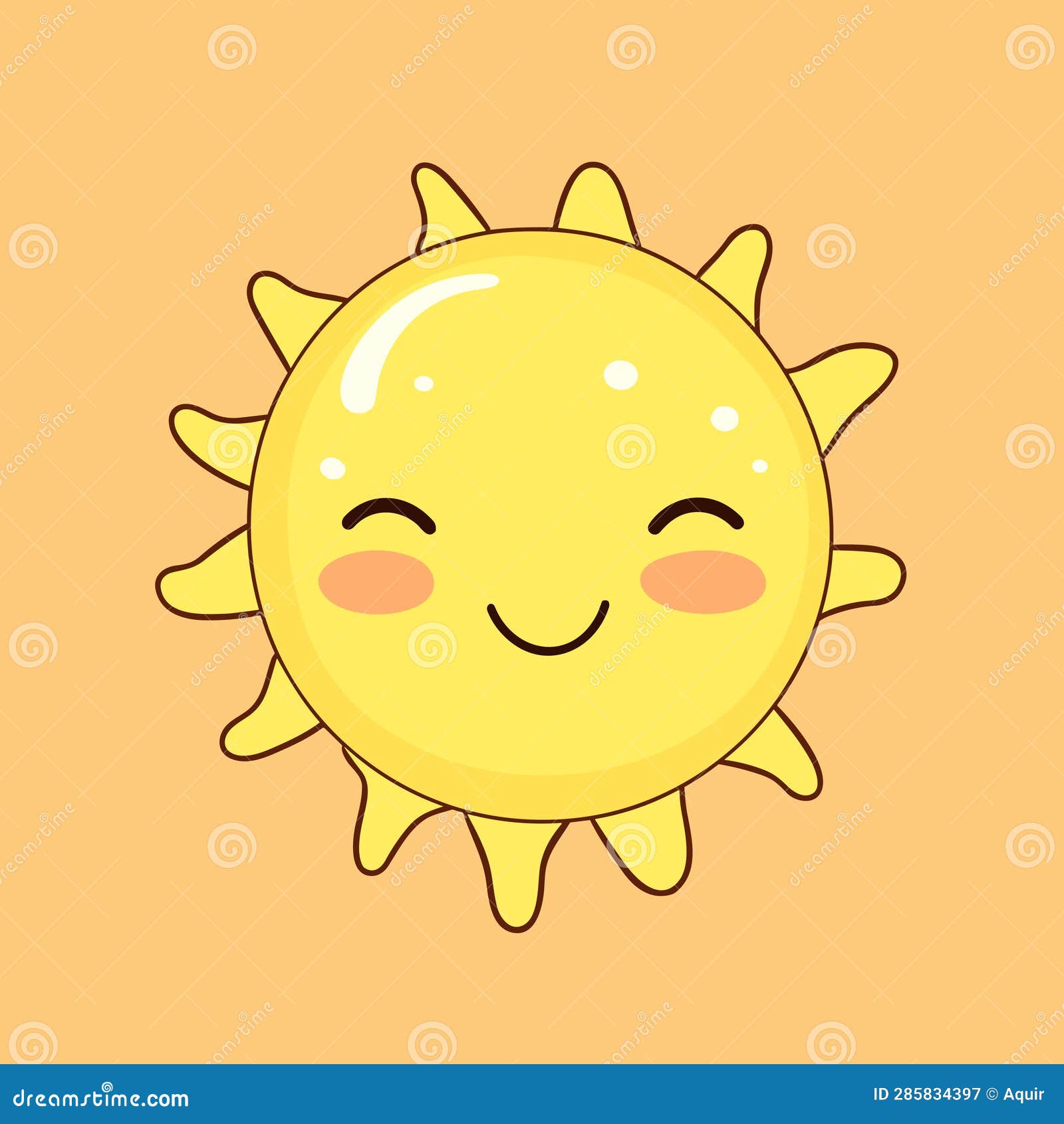 Sun Hand-drawn Comic Illustration. Sun. Vector Doodle Style Cartoon ...