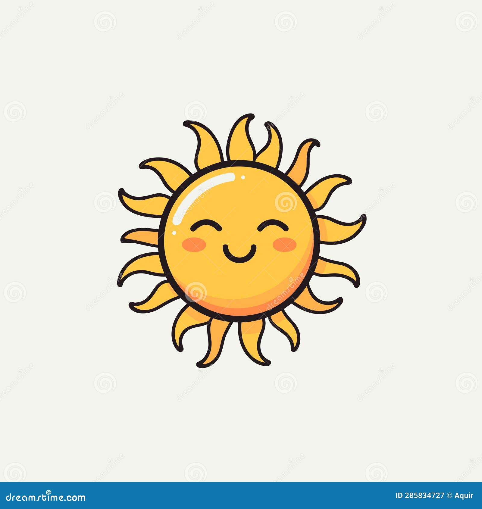 Sun Hand-drawn Comic Illustration. Sun. Vector Doodle Style Cartoon ...