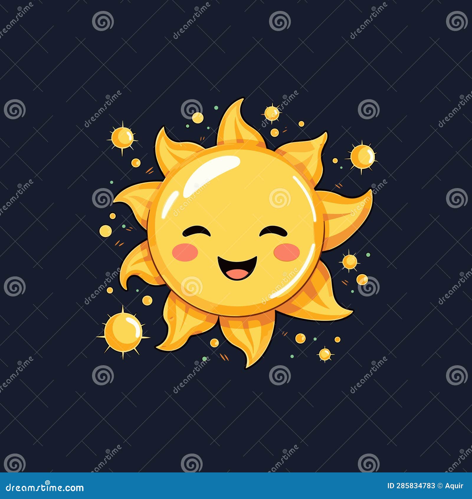 Sun Hand-drawn Comic Illustration. Sun. Vector Doodle Style Cartoon ...