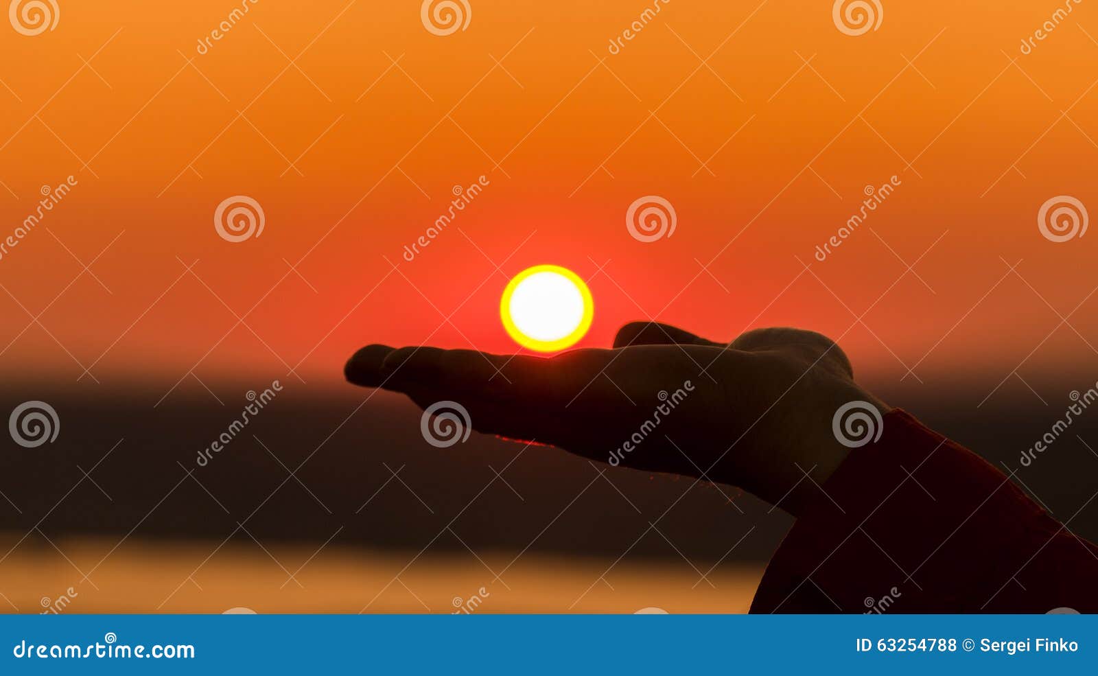Sun in hand stock photo. Image of imagination, night - 63254788