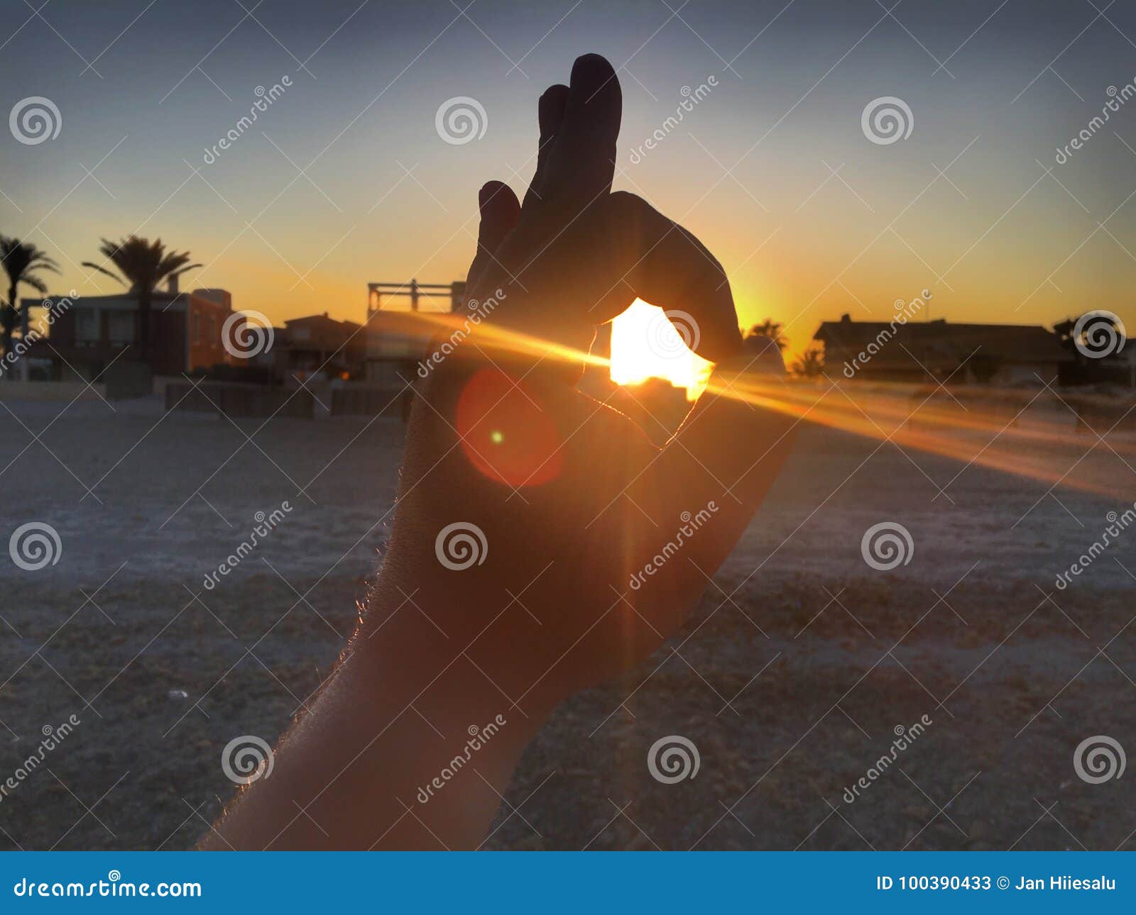 Sun in hand stock image. Image of sunset, hand, include - 100390433