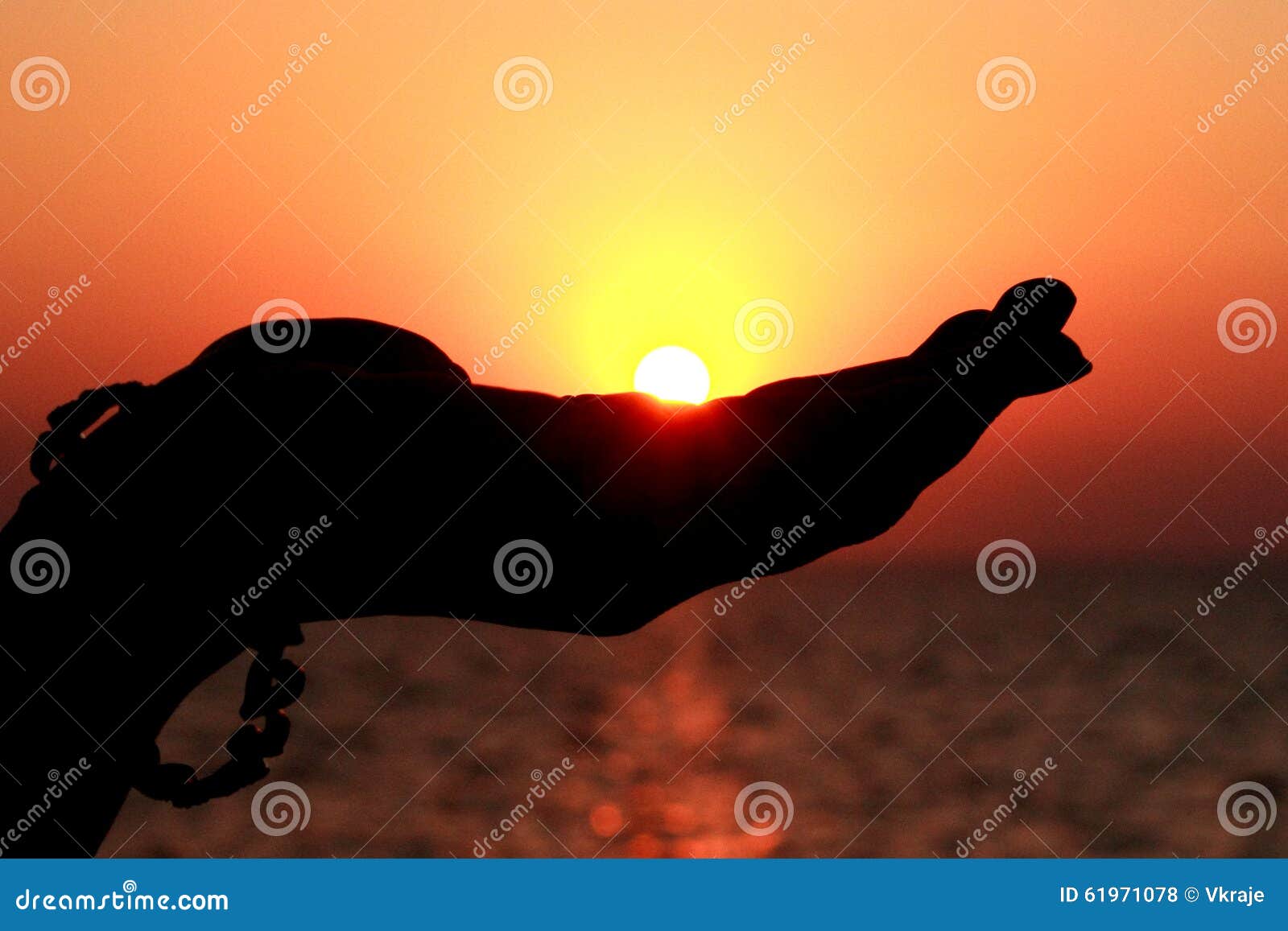 Sun in hand stock photo. Image of richness, silhouette - 61971078