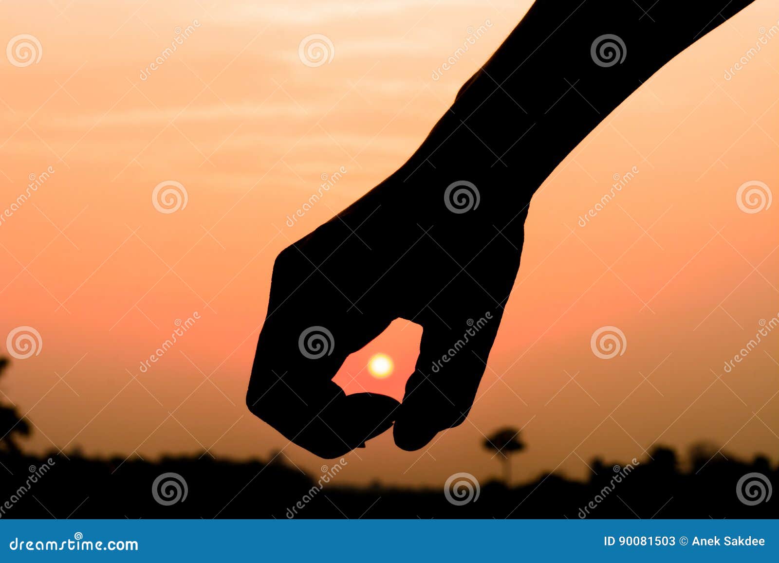Sun in hand stock image. Image of stop, handful, sunset - 90081503
