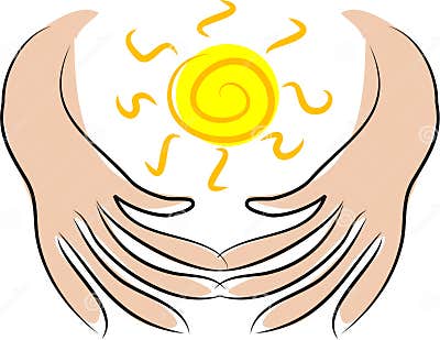 Sun Hands stock vector. Illustration of nature, embrace - 115485