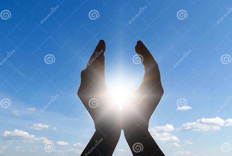 Sun in hands stock image. Image of dawn, christianity - 11962915