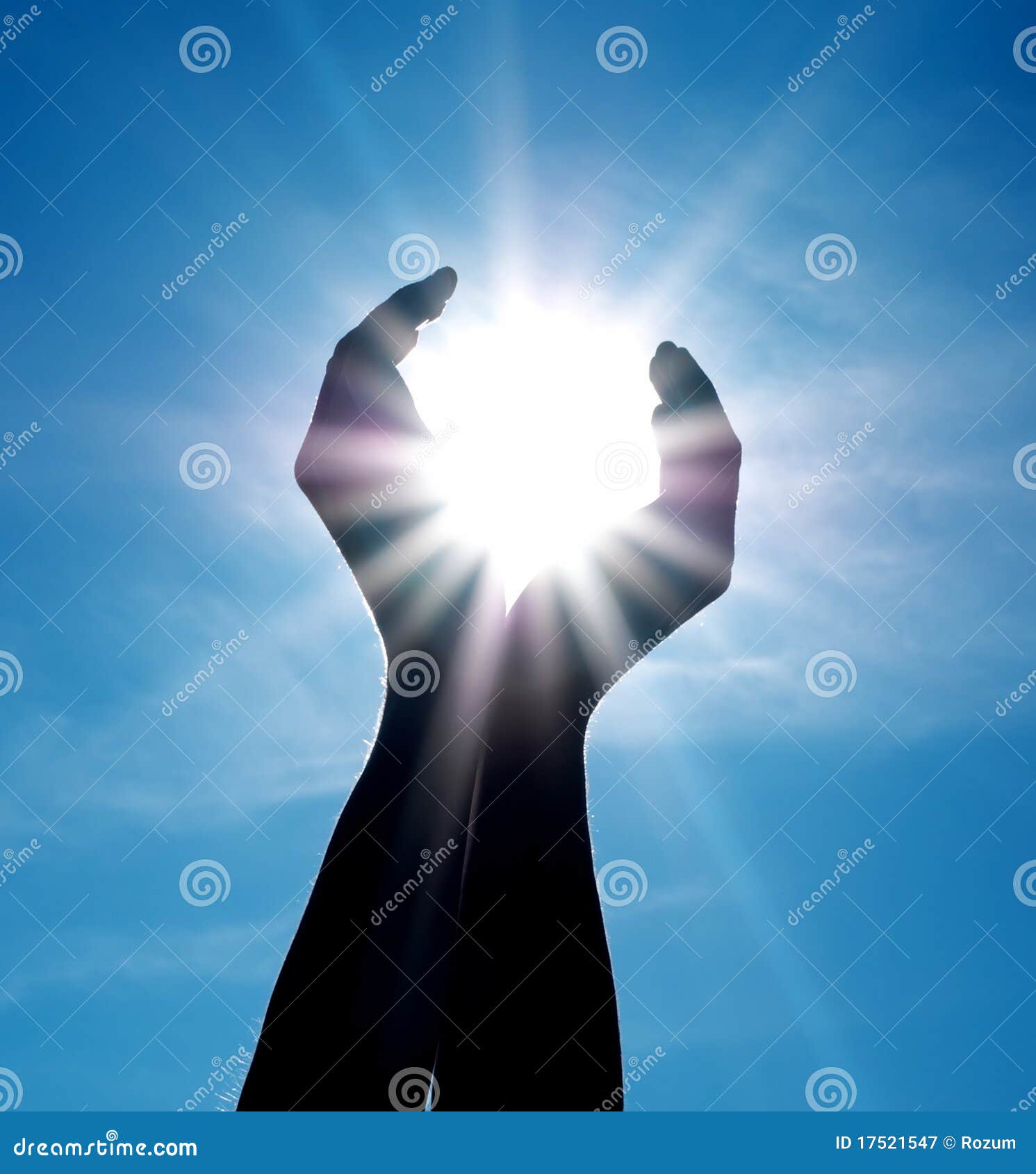 Sun in hands. stock image. Image of people, bright, glowing - 17521547