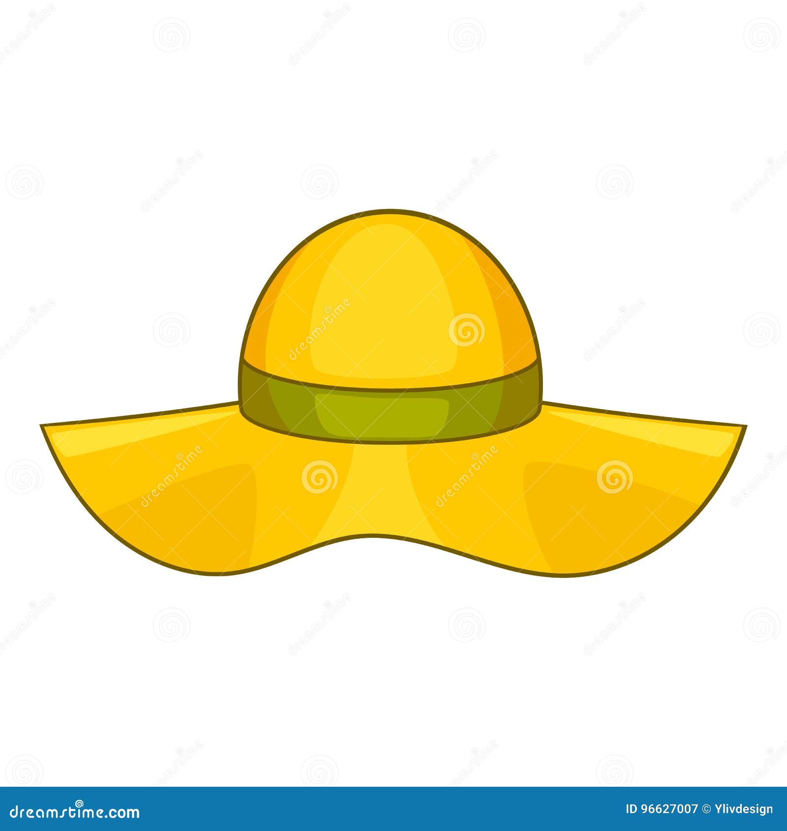 Sun Hat Icon, Cartoon Style Stock Vector - Illustration of shade ...