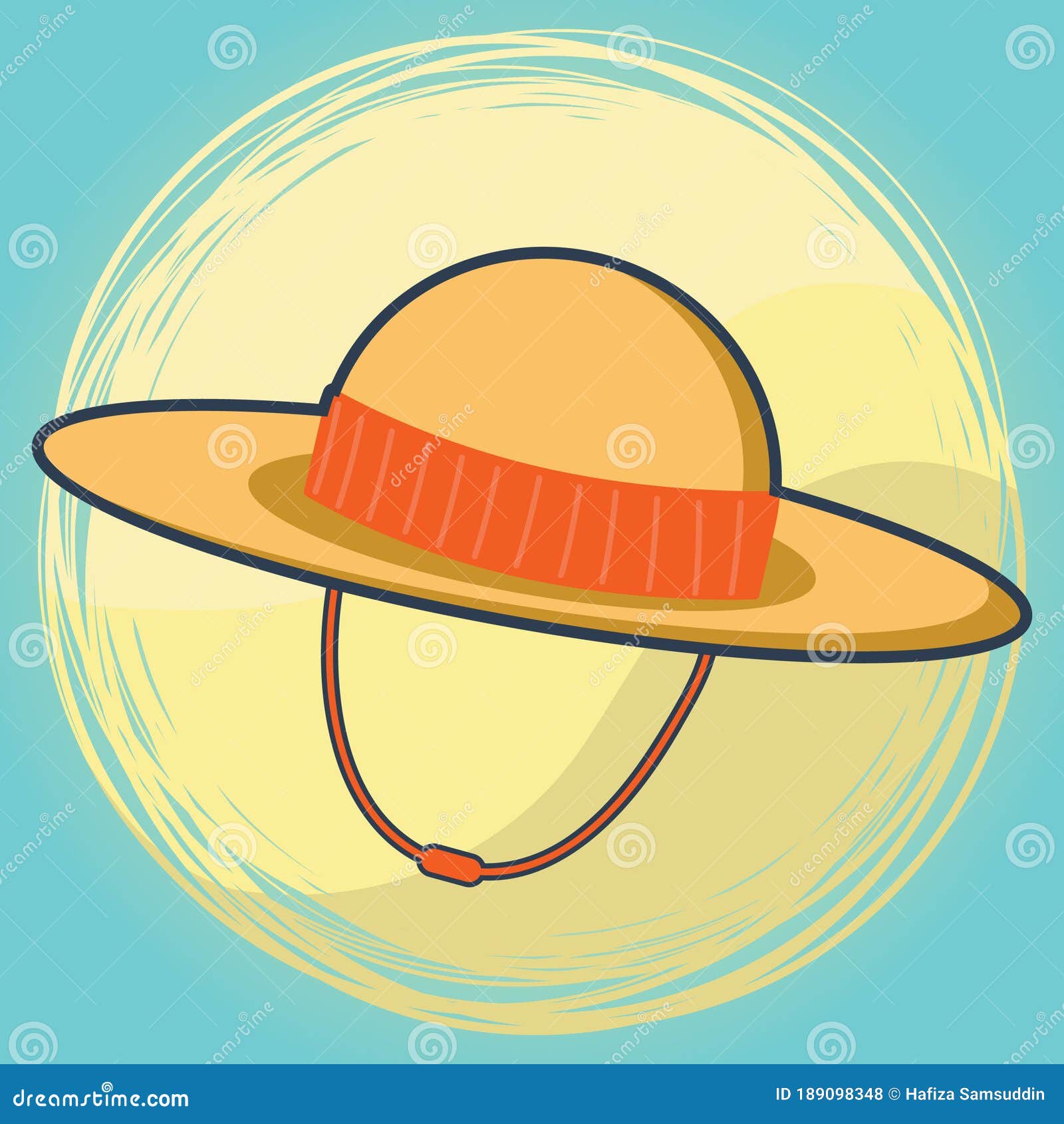 Sun Hat. Vector Illustration Decorative Design Stock Vector ...