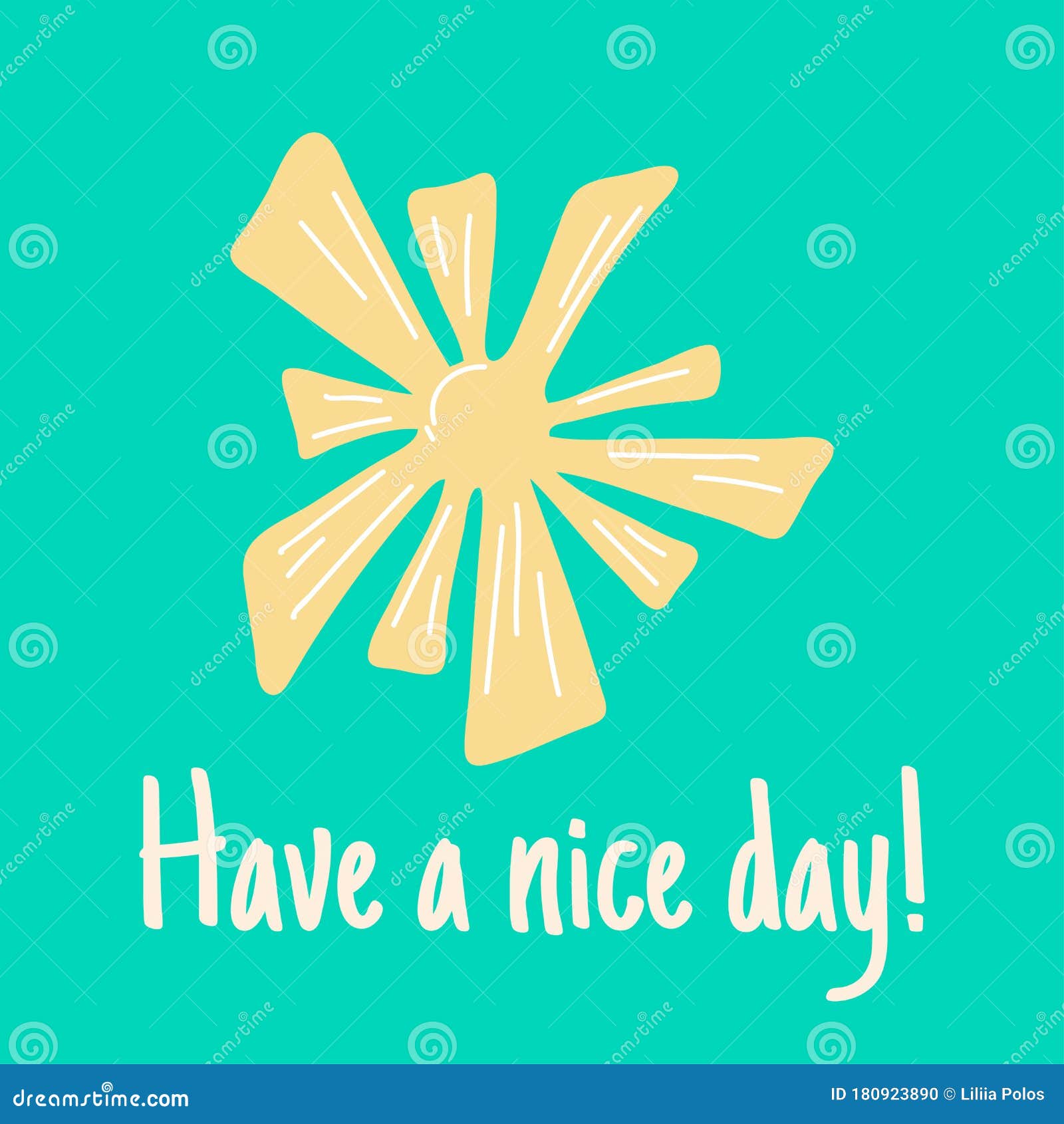 Sun. Have a Nice Day. Hand Drawn Sun with Quote Stock Illustration ...