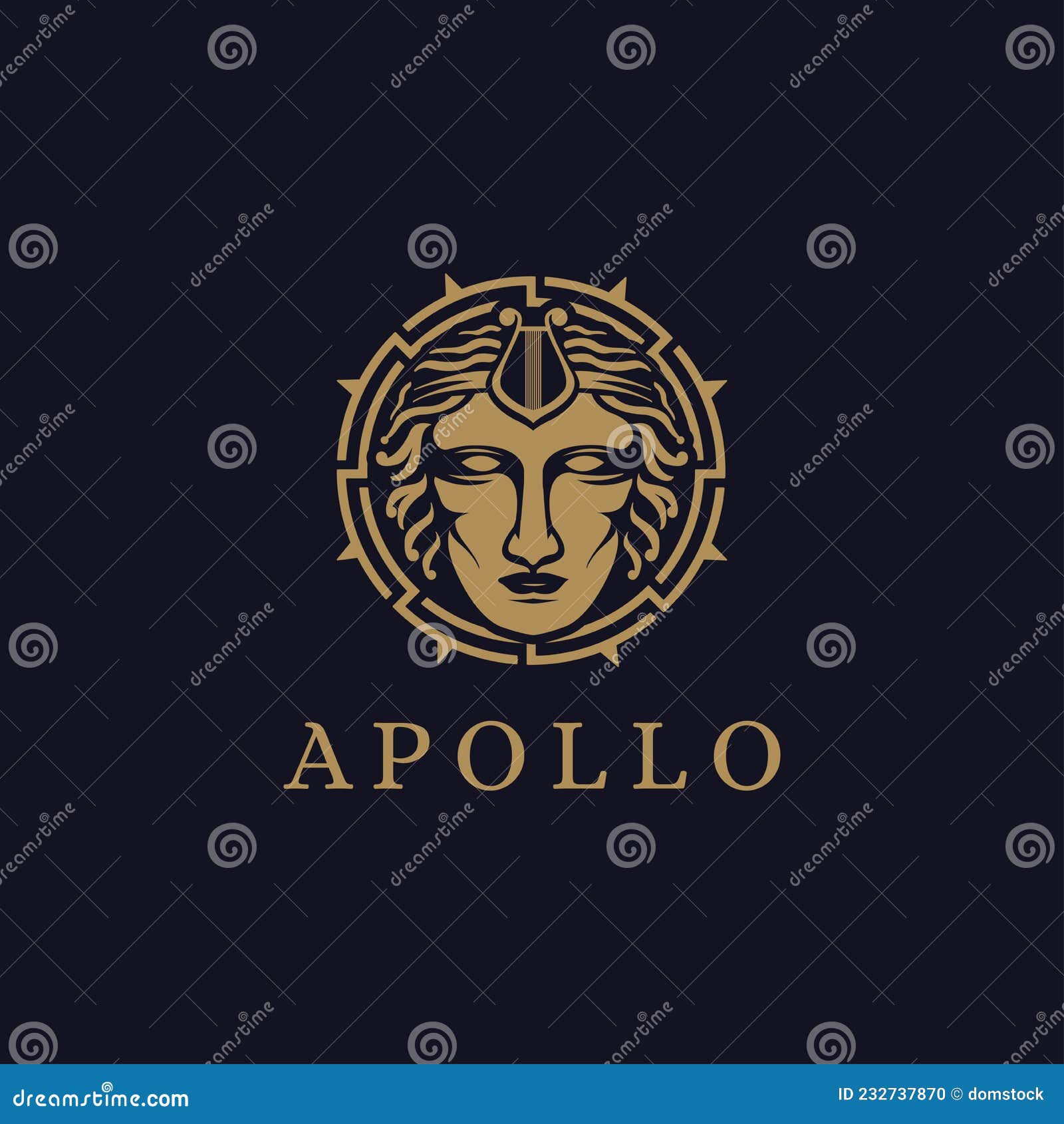 Apollo God Mascot Logo Design Cartoon Vector | CartoonDealer.com #256255469