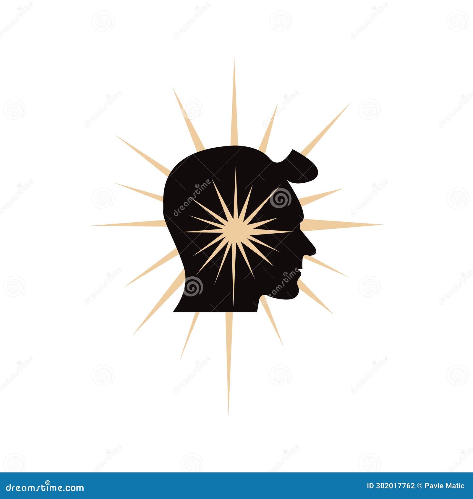 Sun head icon on white stock vector. Illustration of person - 302017762