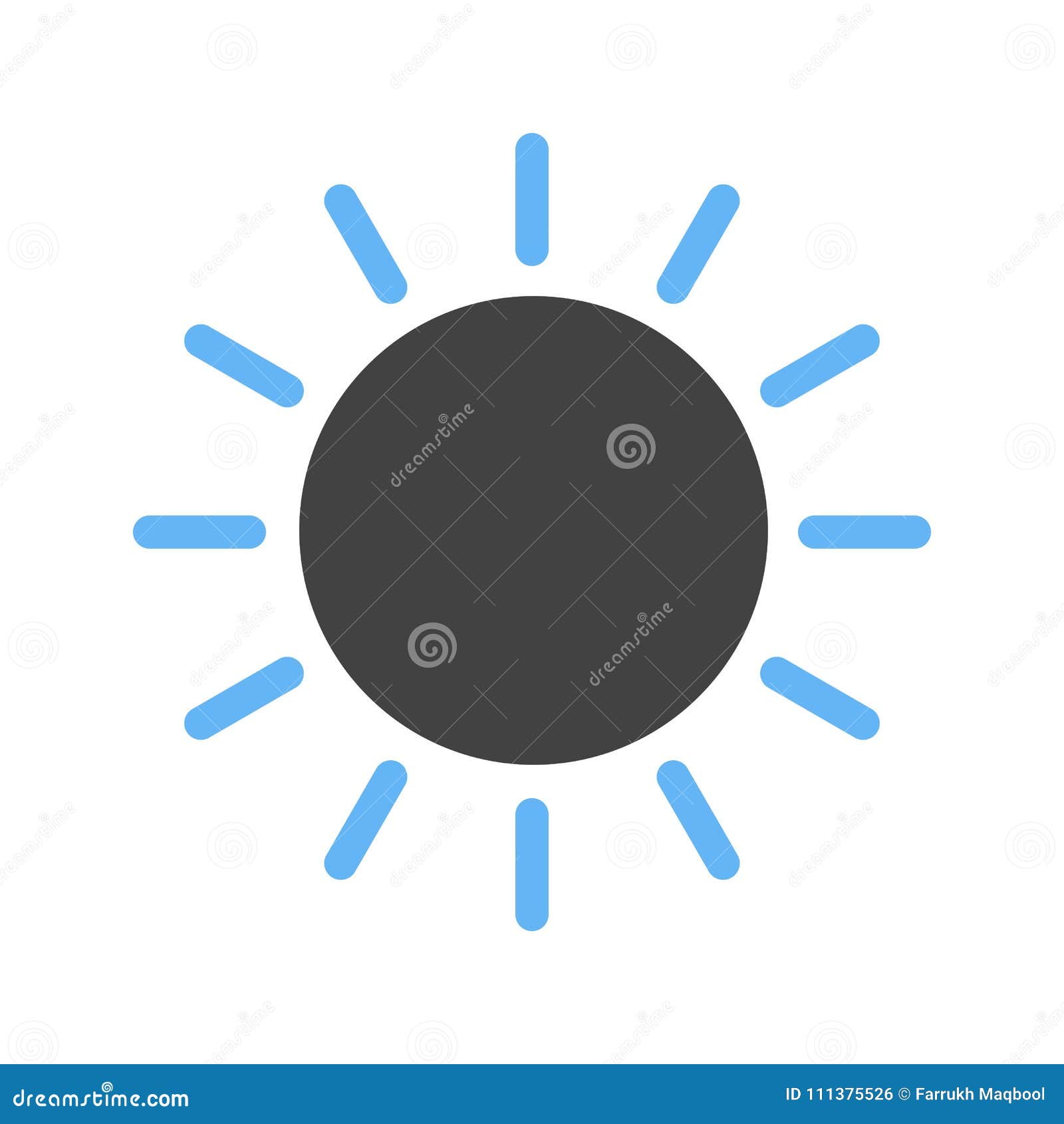 Sun, Heat icon stock vector. Illustration of heat, summer - 111375526