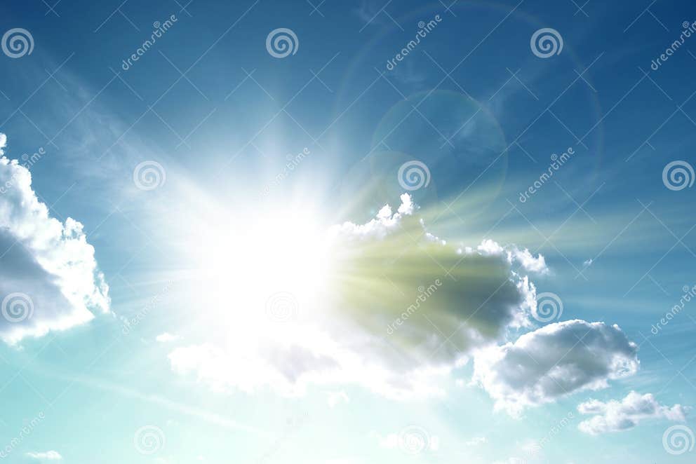 Sun High in the Sky with Rays Stock Photo - Image of jesus, high: 144470802