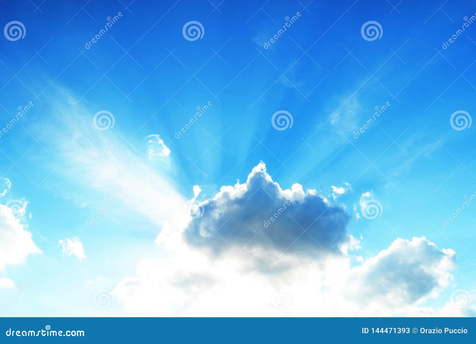 Sun High in the Sky with Rays Stock Image - Image of meteorology, color ...
