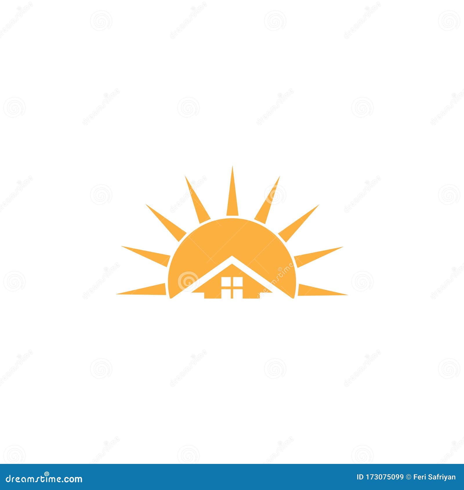 Sun Home Logo Template Vector Stock Vector - Illustration of heat ...