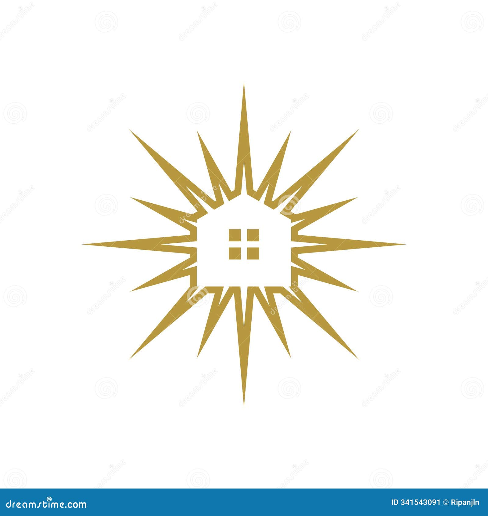Sun Home, Spark Design Logo Stock Illustration - Illustration of real ...