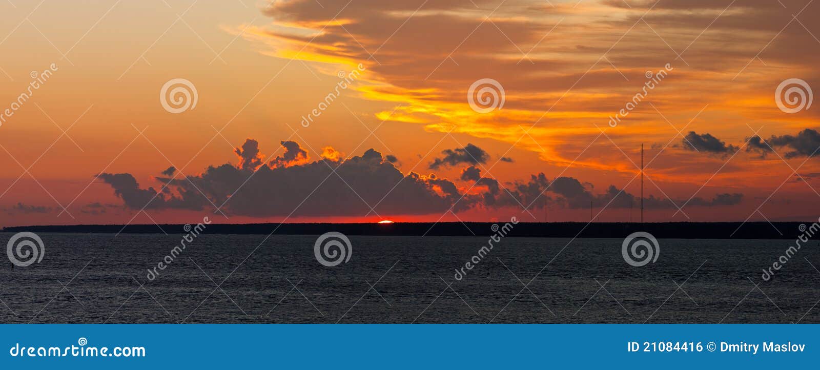 The sun on horizon stock photo. Image of summer, ripple - 21084416