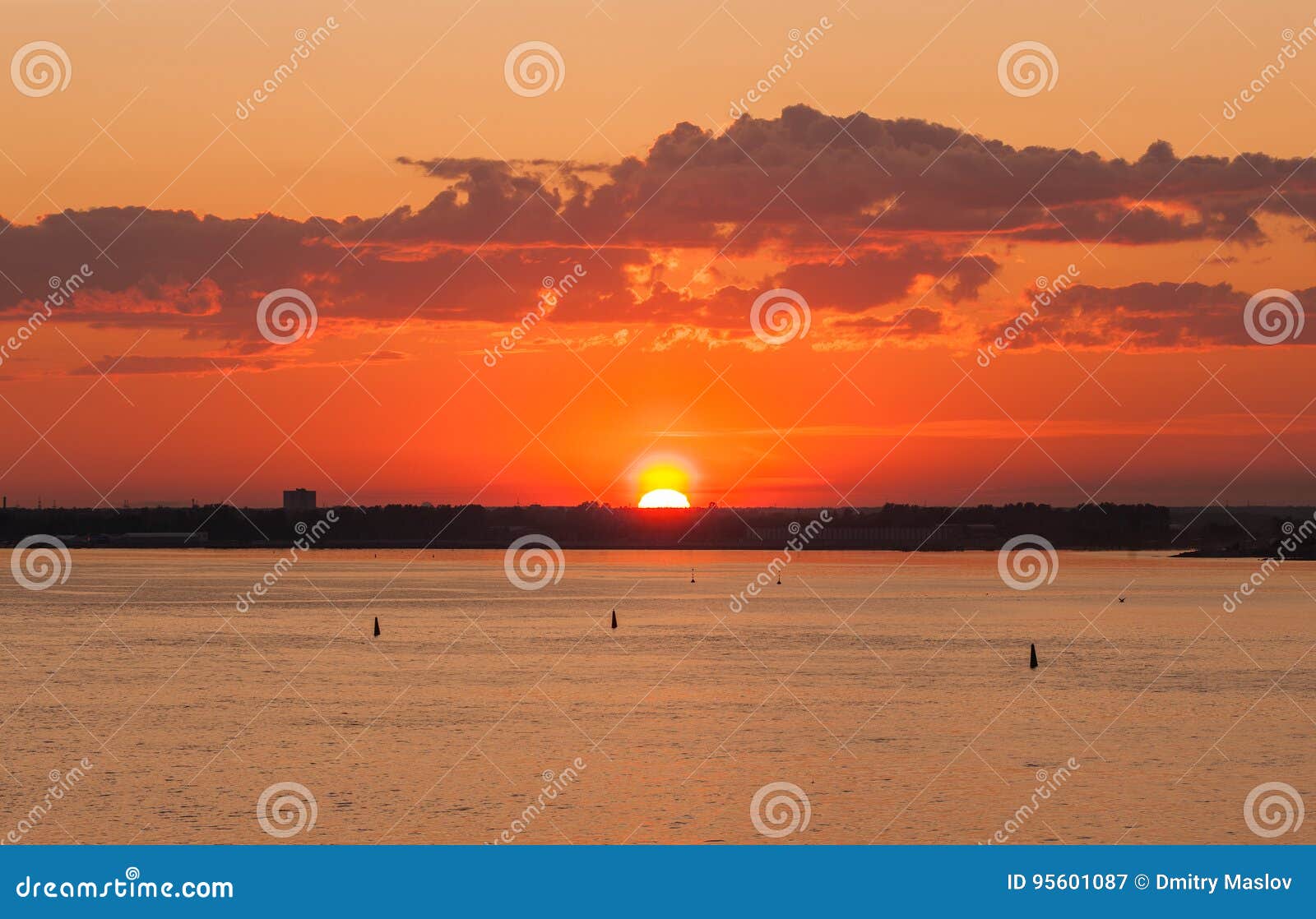 Sun on the horizon stock image. Image of edge, color - 95601087