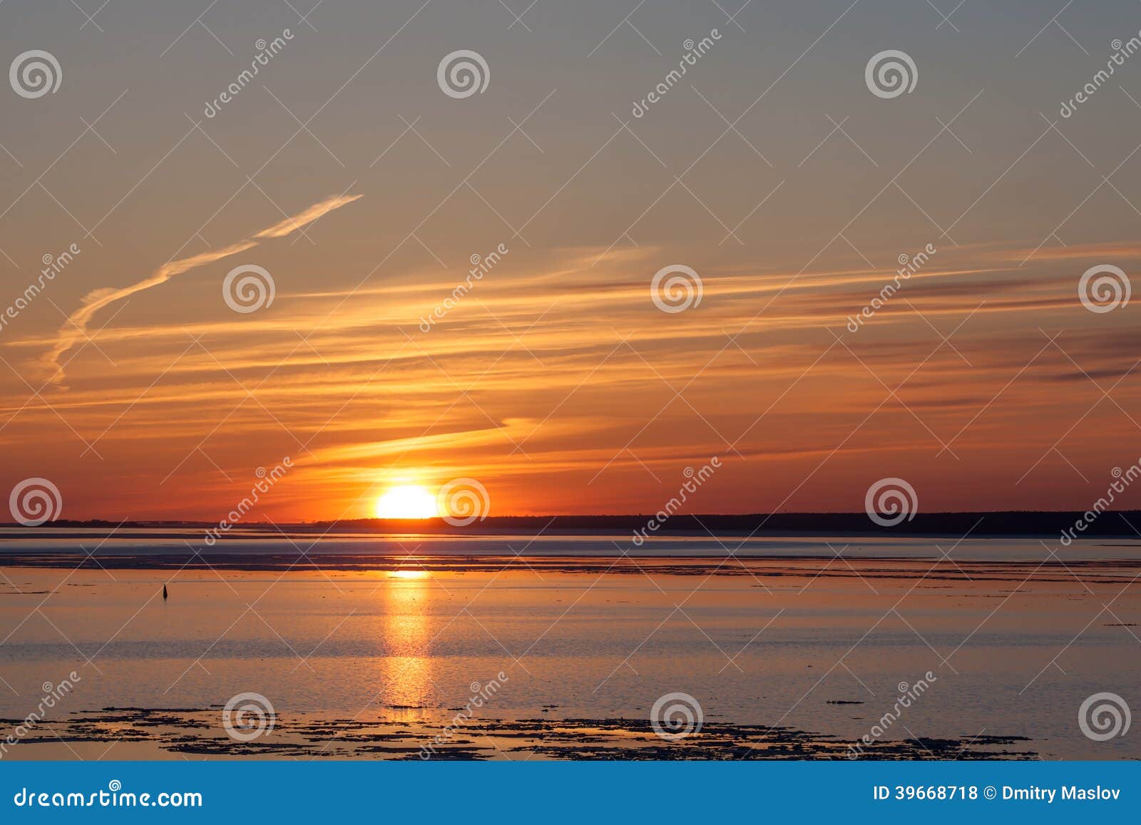 Sun on the horizon stock photo. Image of orange, sunset - 39668718