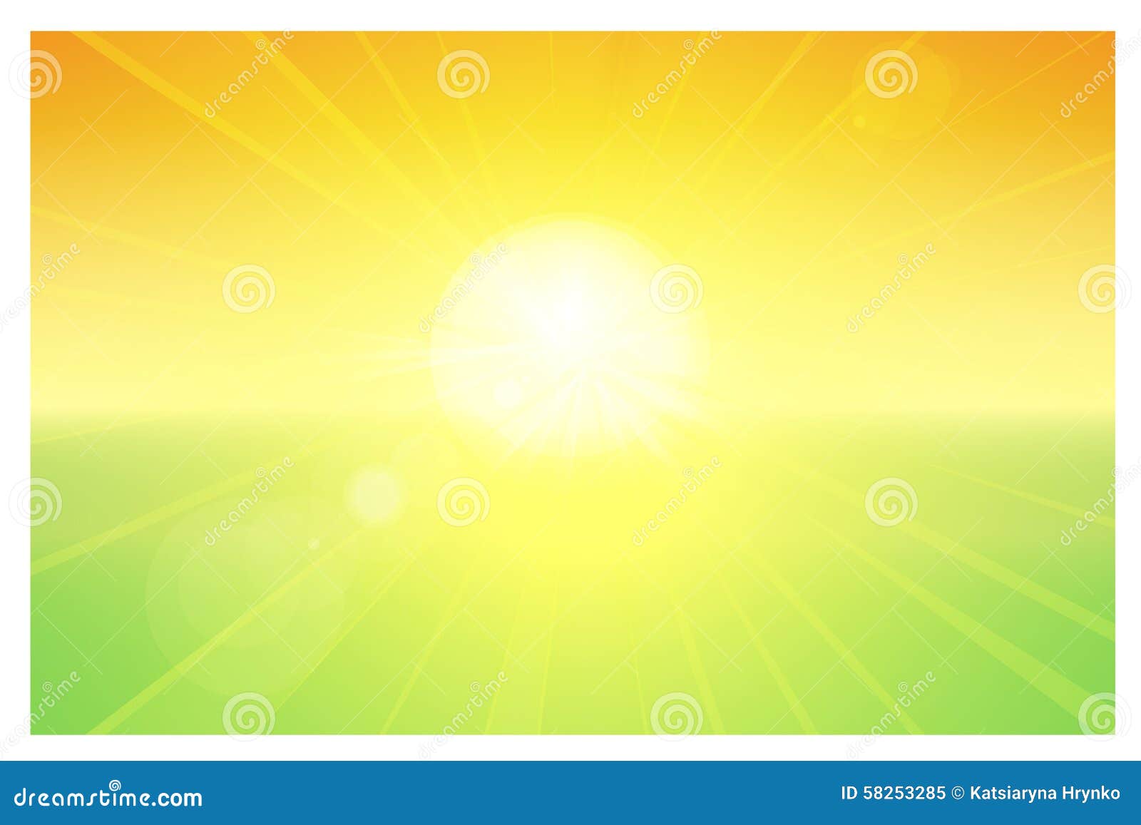 The sun and the horizon stock vector. Illustration of flowing - 58253285