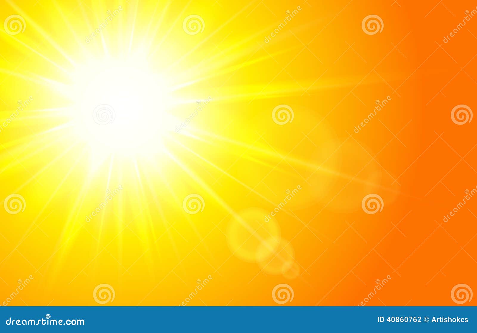 Sun Horizontal background stock vector. Illustration of border - 40860762