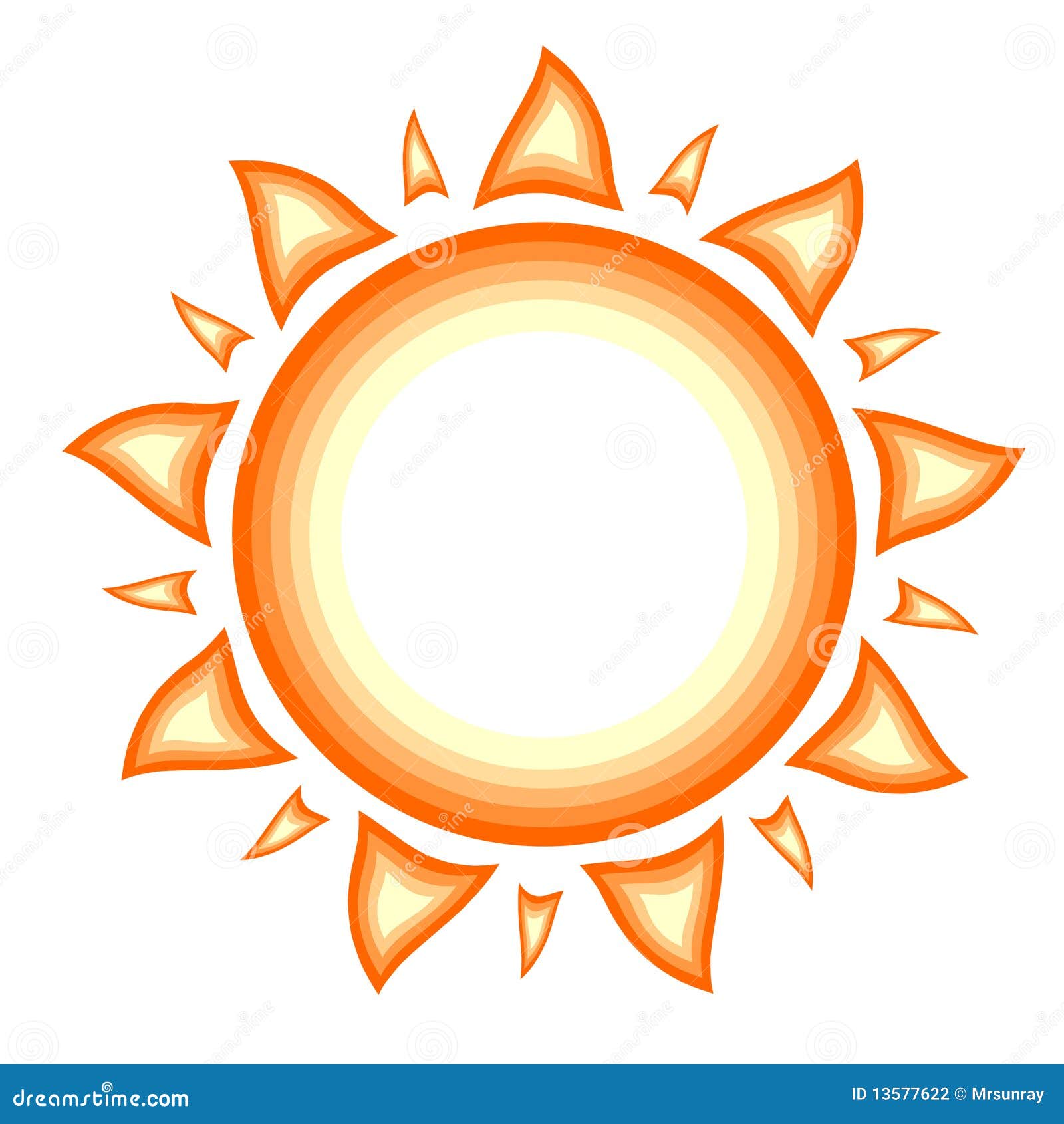 Sun with hot rays stock vector. Illustration of fire - 13577622
