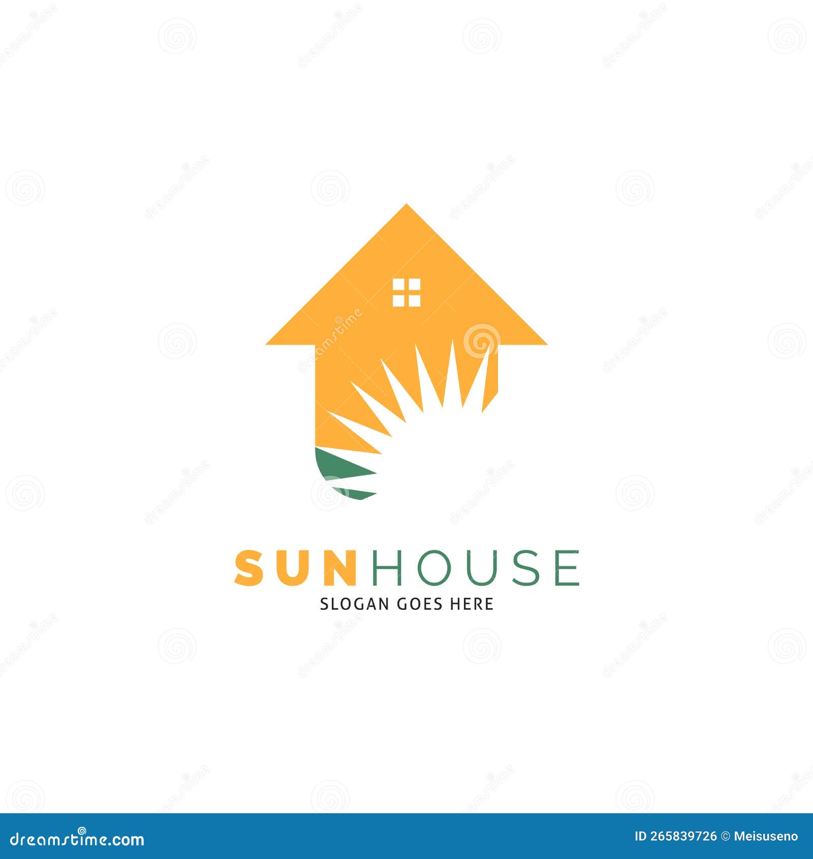 Sun House Icon Vector Logo Template Illustration Design Stock Vector ...
