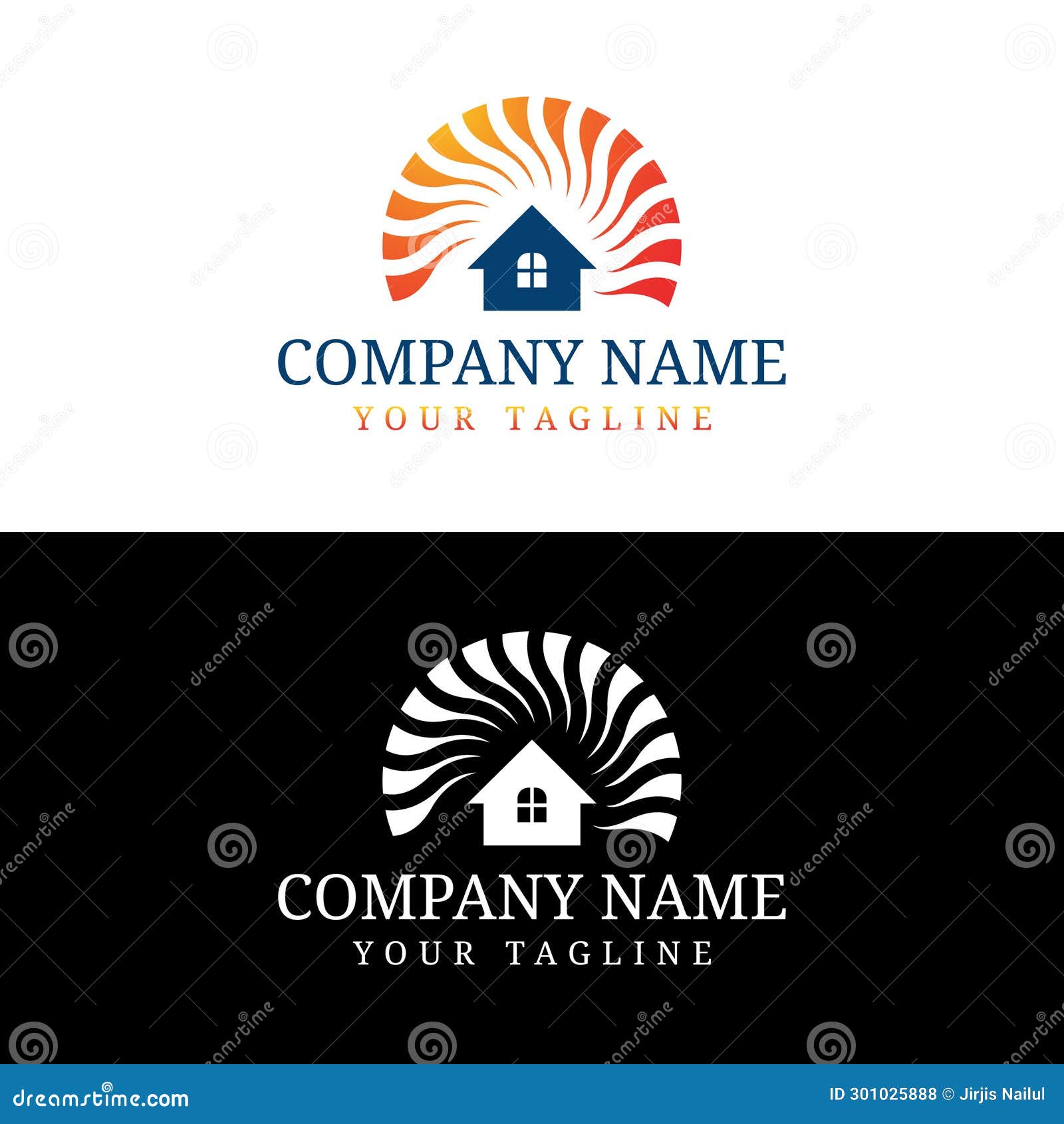Sun House Logo Icon Design Vector Stock Vector - Illustration of ...