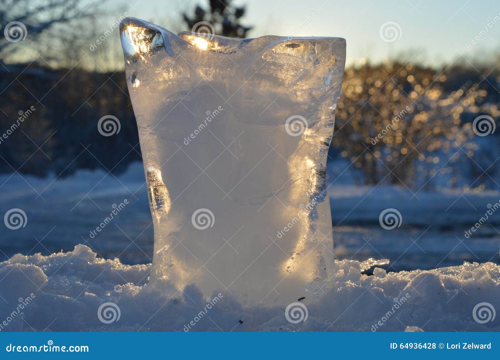 Sun and Ice stock photo. Image of frost, block, crystal - 64936428