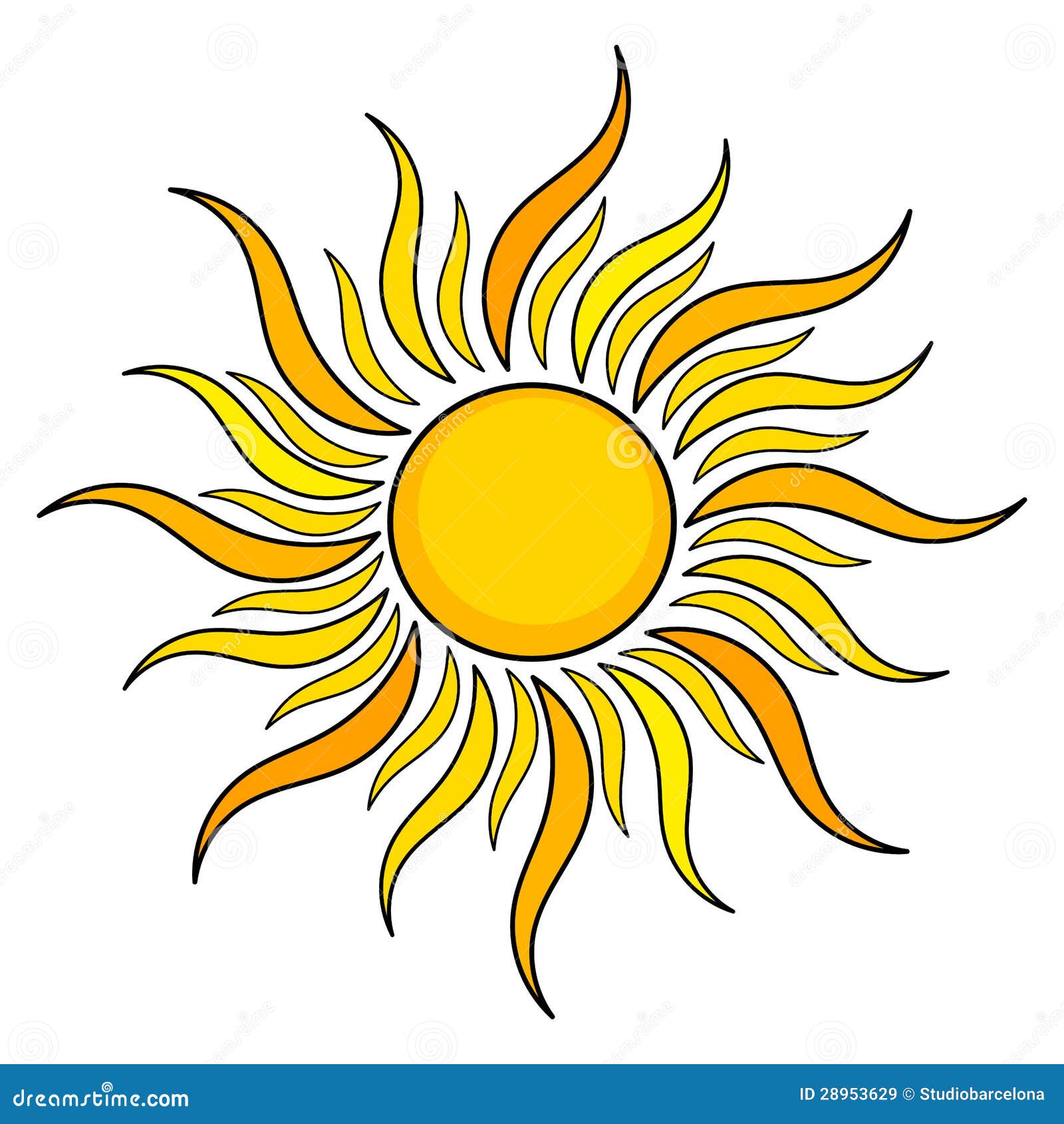 Sun icon stock vector. Illustration of morning, light - 28953629