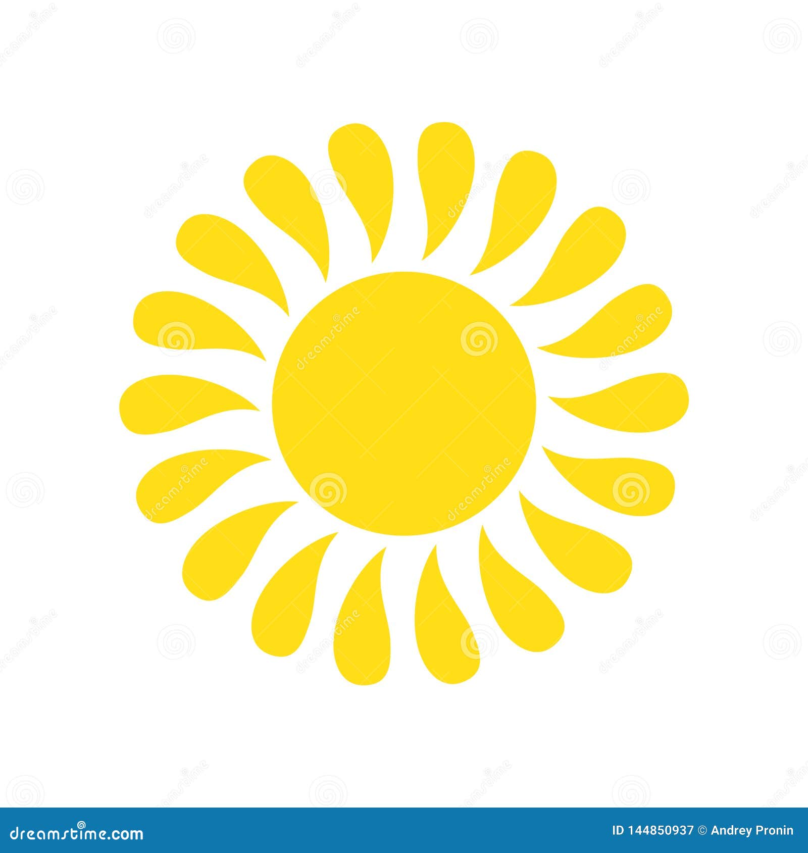 Sun Icon on Background for Graphic and Web Design. Simple Vector Sign ...