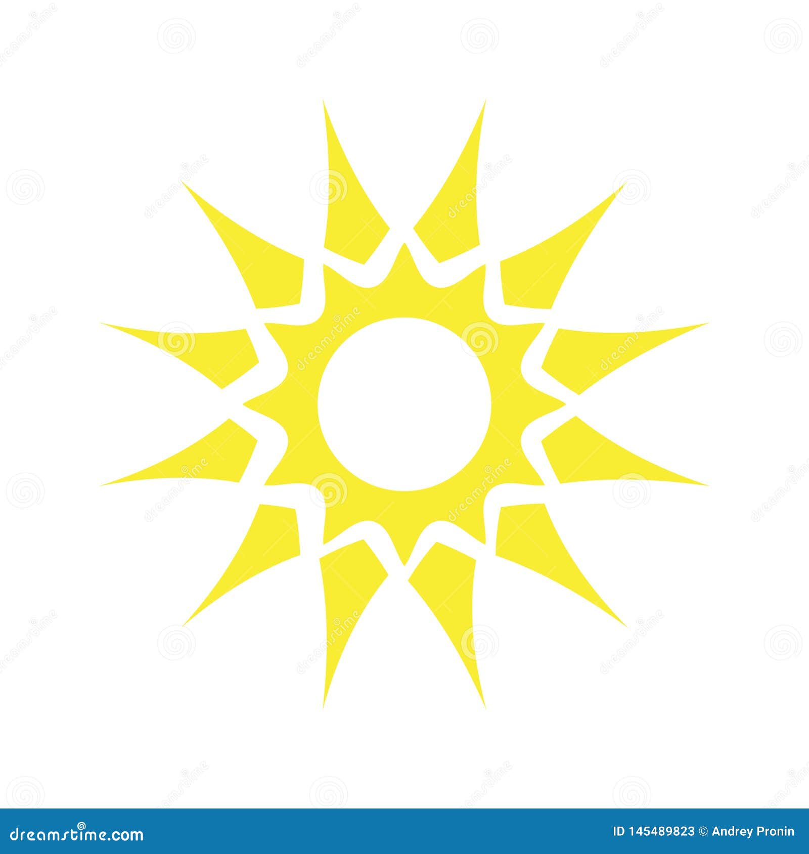 Sun Icon on Background for Graphic and Web Design. Simple Vector Sign ...
